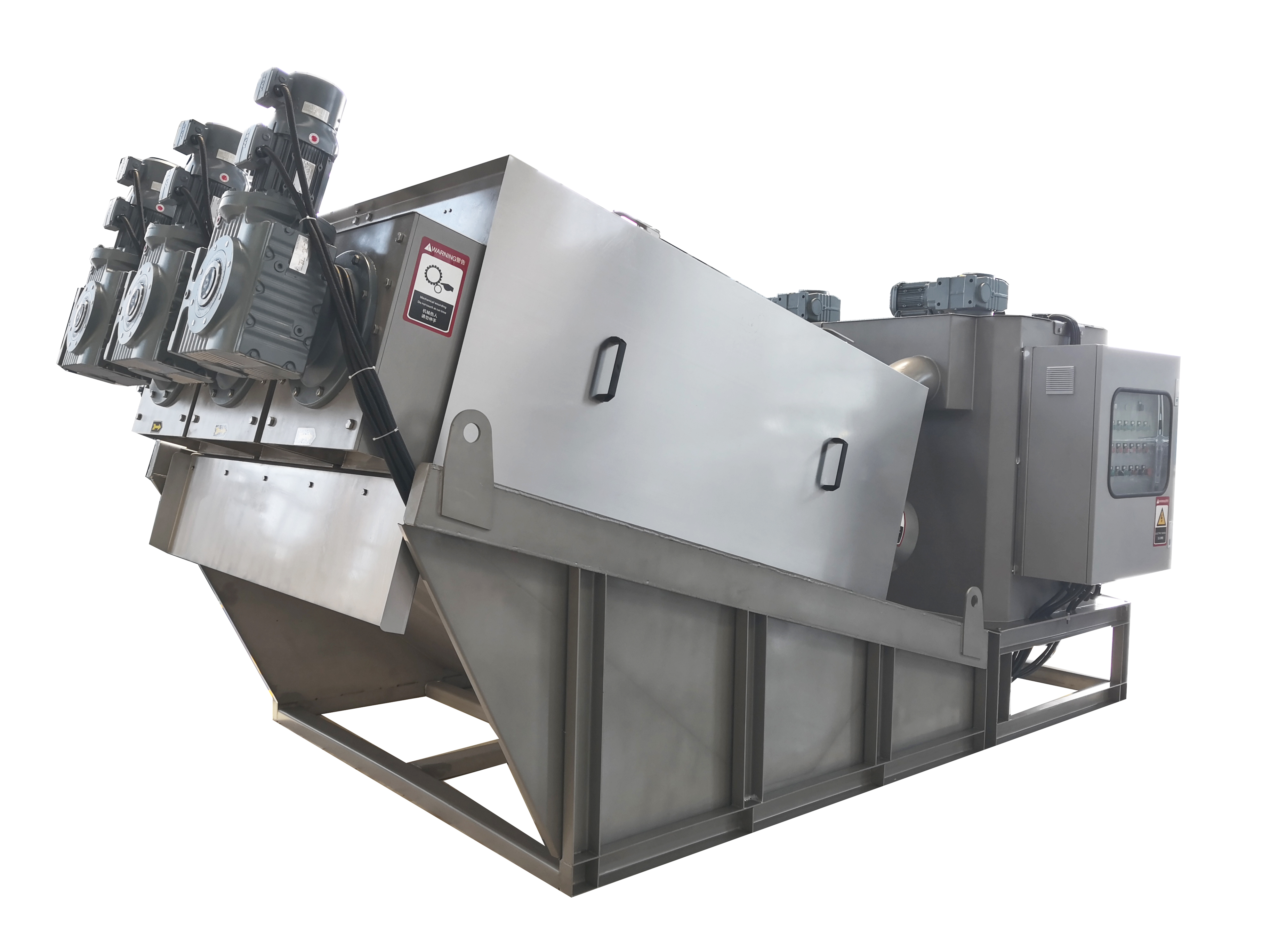 China Sewage treatment sludge dehydrator multi disk mini decanter for ...