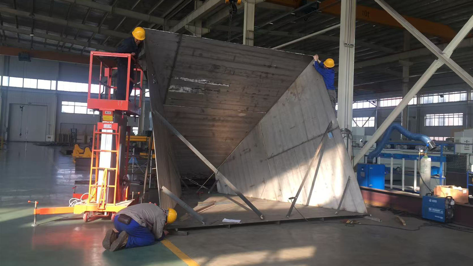 Custom fabrication of sludge storage silos for coastal wastewater ...